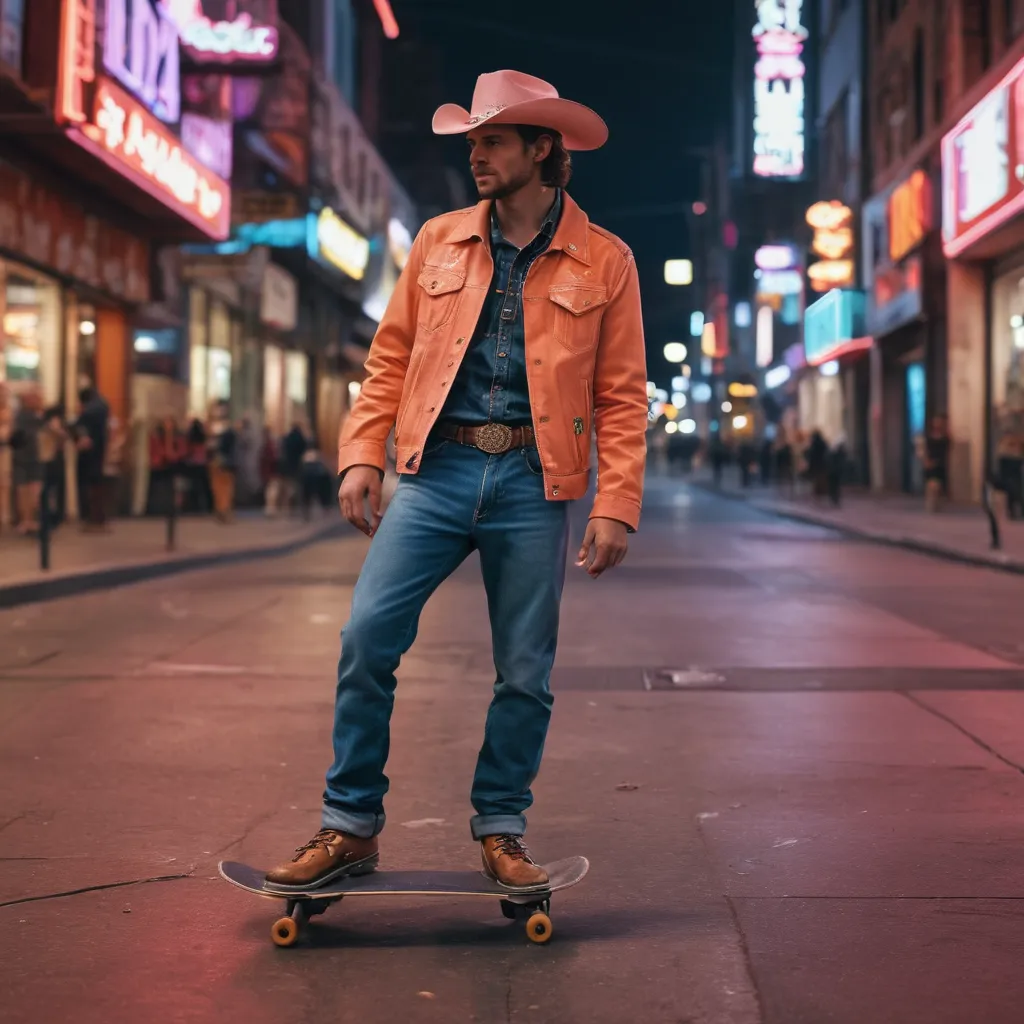 The Neon Cowboy Outfit: Style Meets Skate Culture