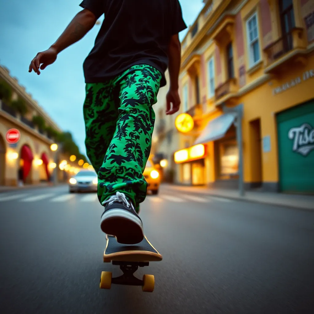 The Rise of Green Pattern Pants in Skateboarding
